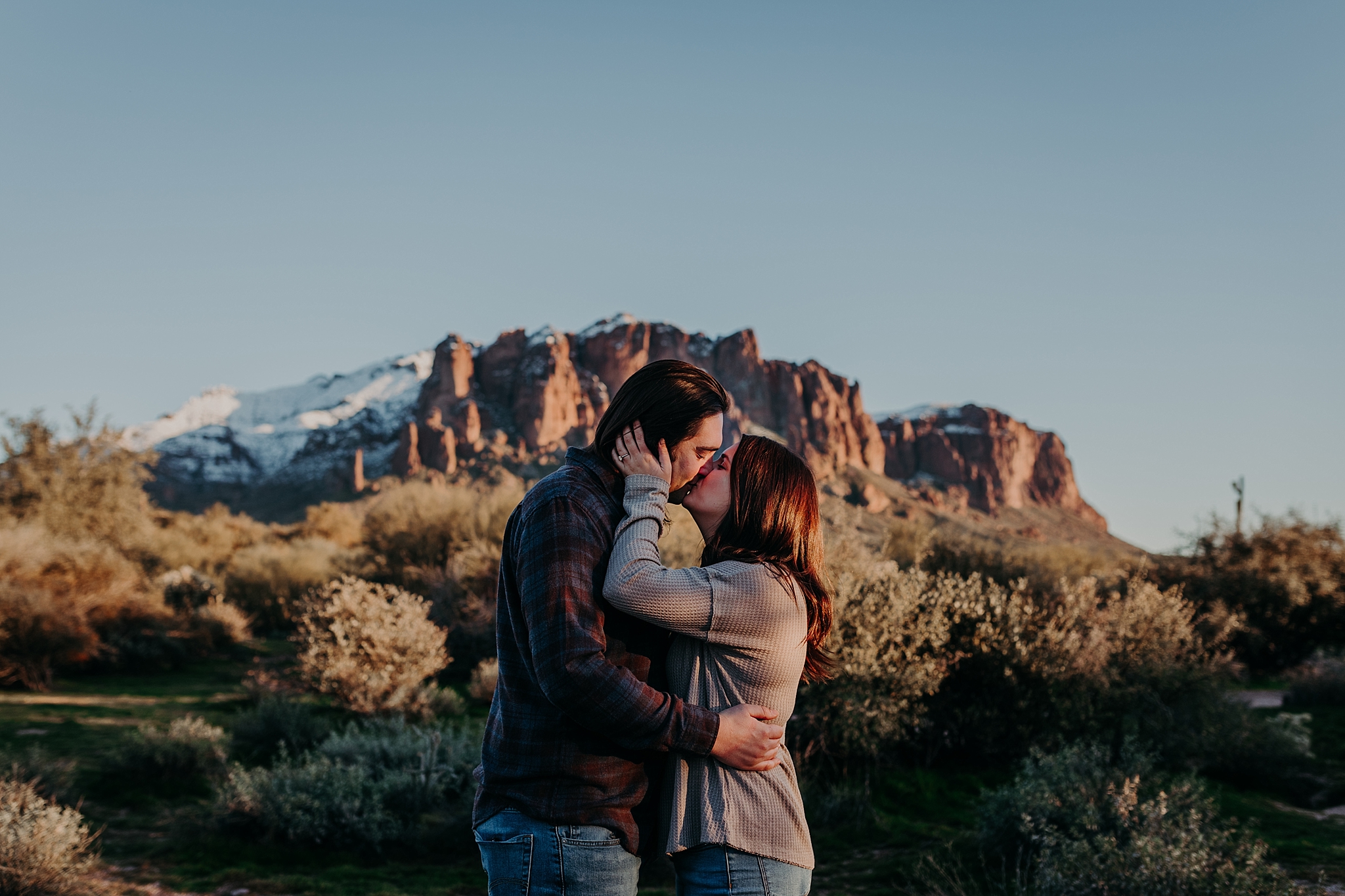 Snowy Desert Engagement Photos - Suzy Goodrick Photography