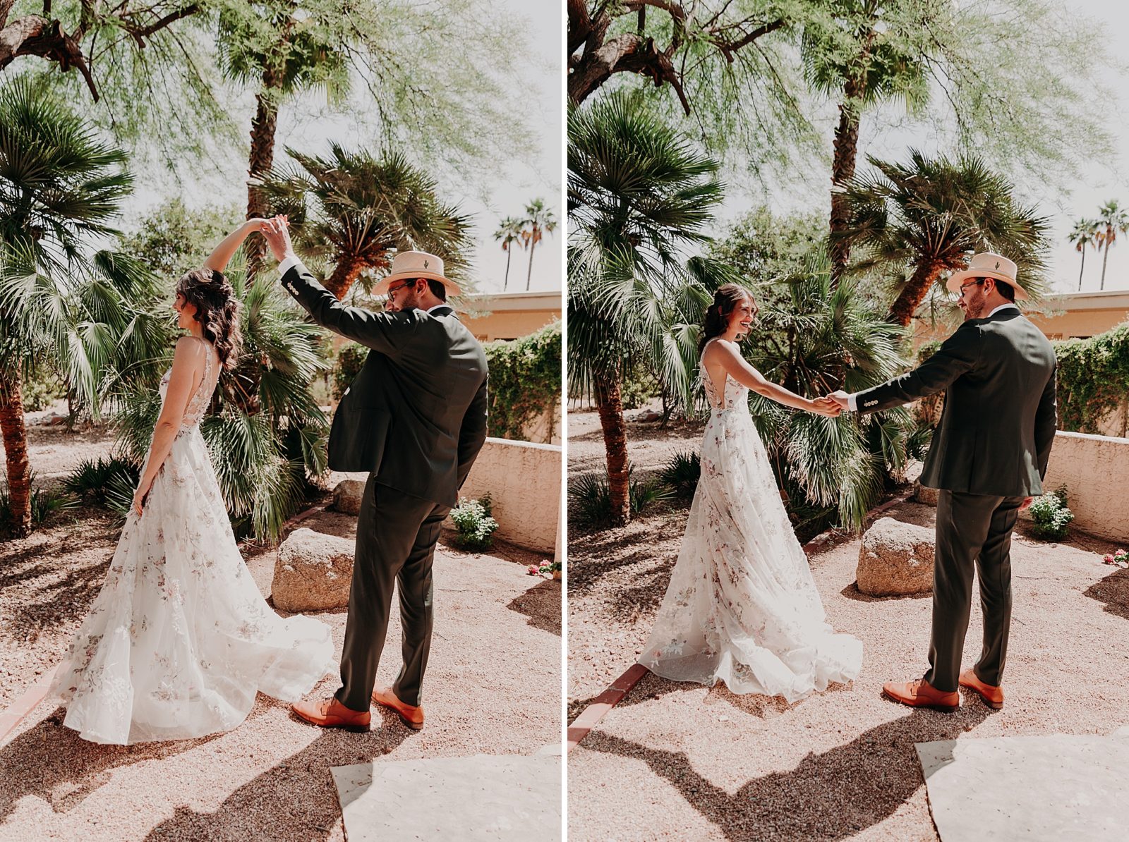 Dreamy Phoenix Desert Wedding with Cloth and Flame